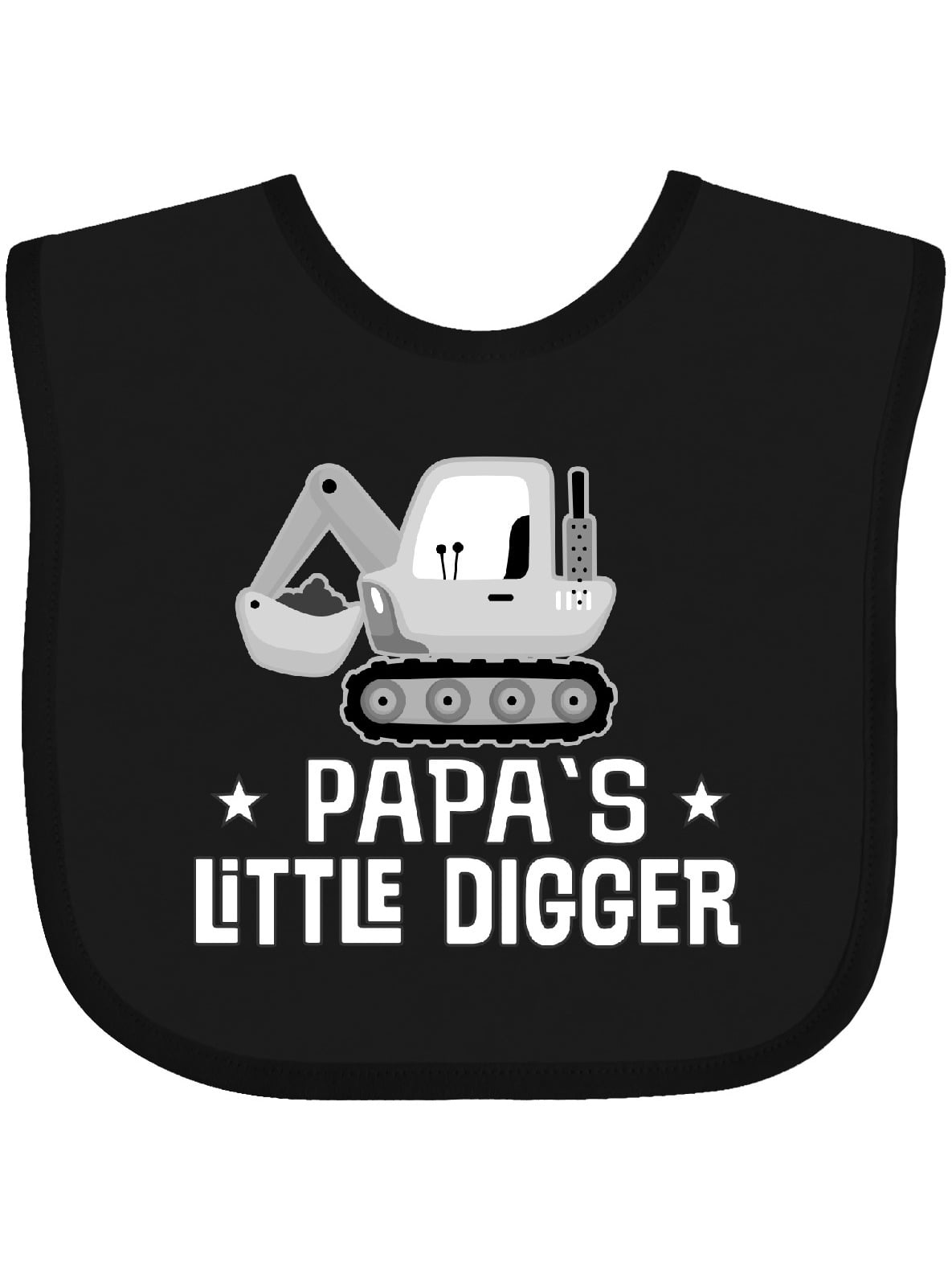 Inktastic Papa Little Digger Construction Truck Boys Baby Bib - Walmart.com
