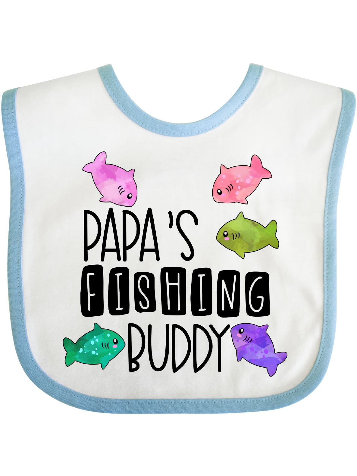 Inktastic Papa's Fishing Buddy with Colorful Fish Boys or Girls Baby ...