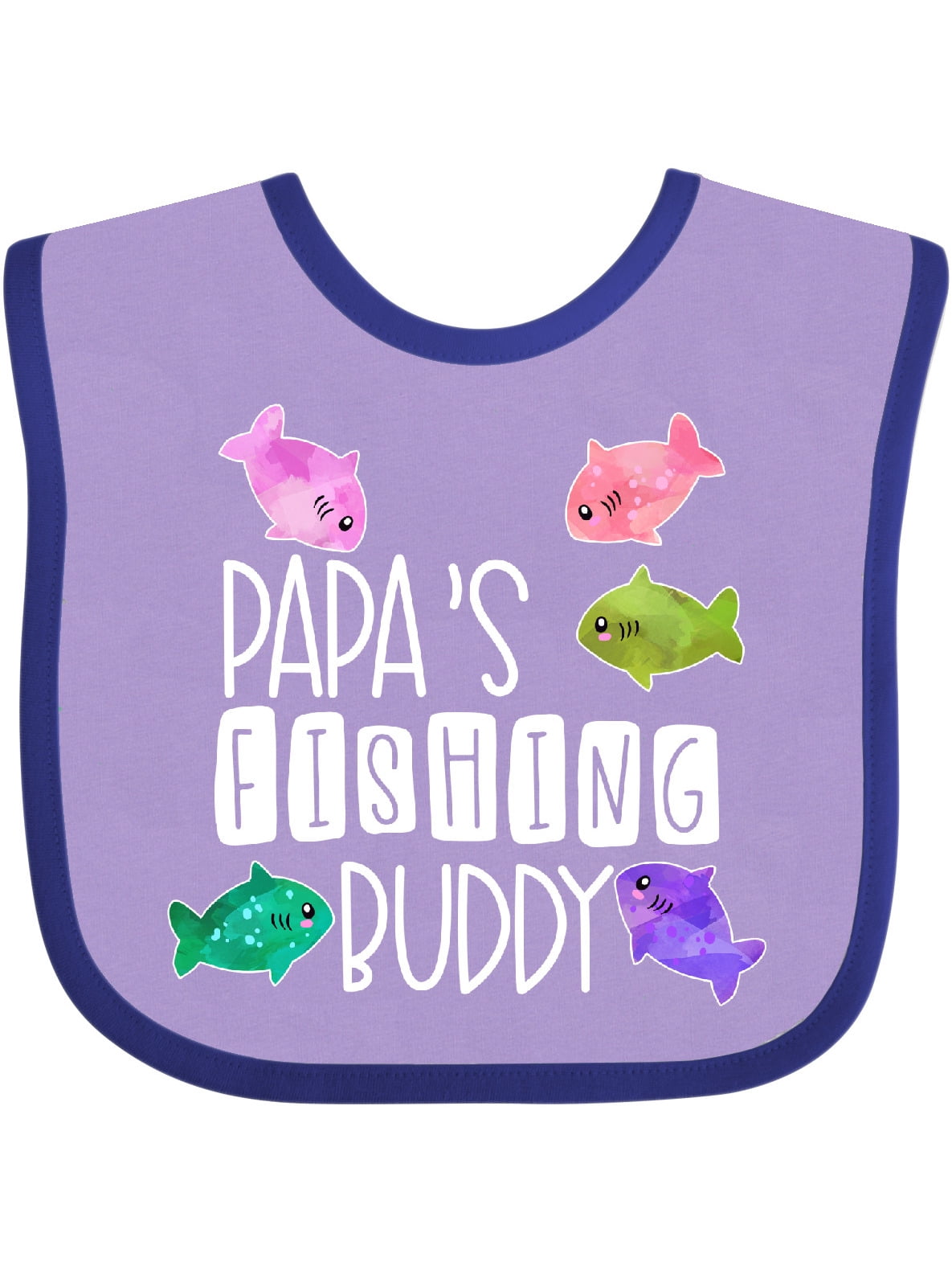 Inktastic Papa's Fishing Buddy with Colorful Fish Boys or Girls Baby ...