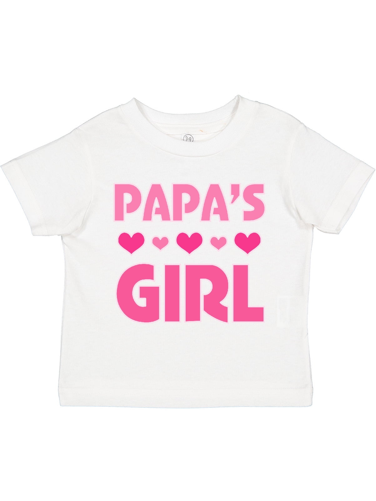 Inktastic Papa's Girl Toddler T-Shirt, Granddaughter Gift, Pink Hearts ...