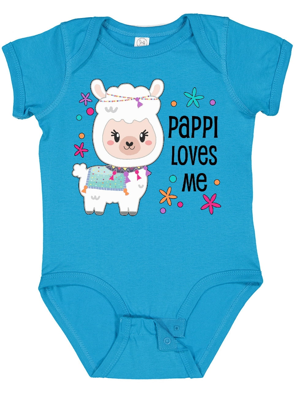 Inktastic Pappi Loves Me- Cute and Happy Llama Boys or Girls Baby ...