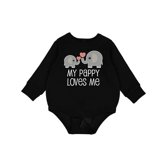 Inktastic Pappy Loves Me Grandson Baby Fleece Bodysuit - Walmart.com