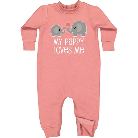 Inktastic Pappy Loves Me Grandson Baby Fleece Romper - Walmart.com