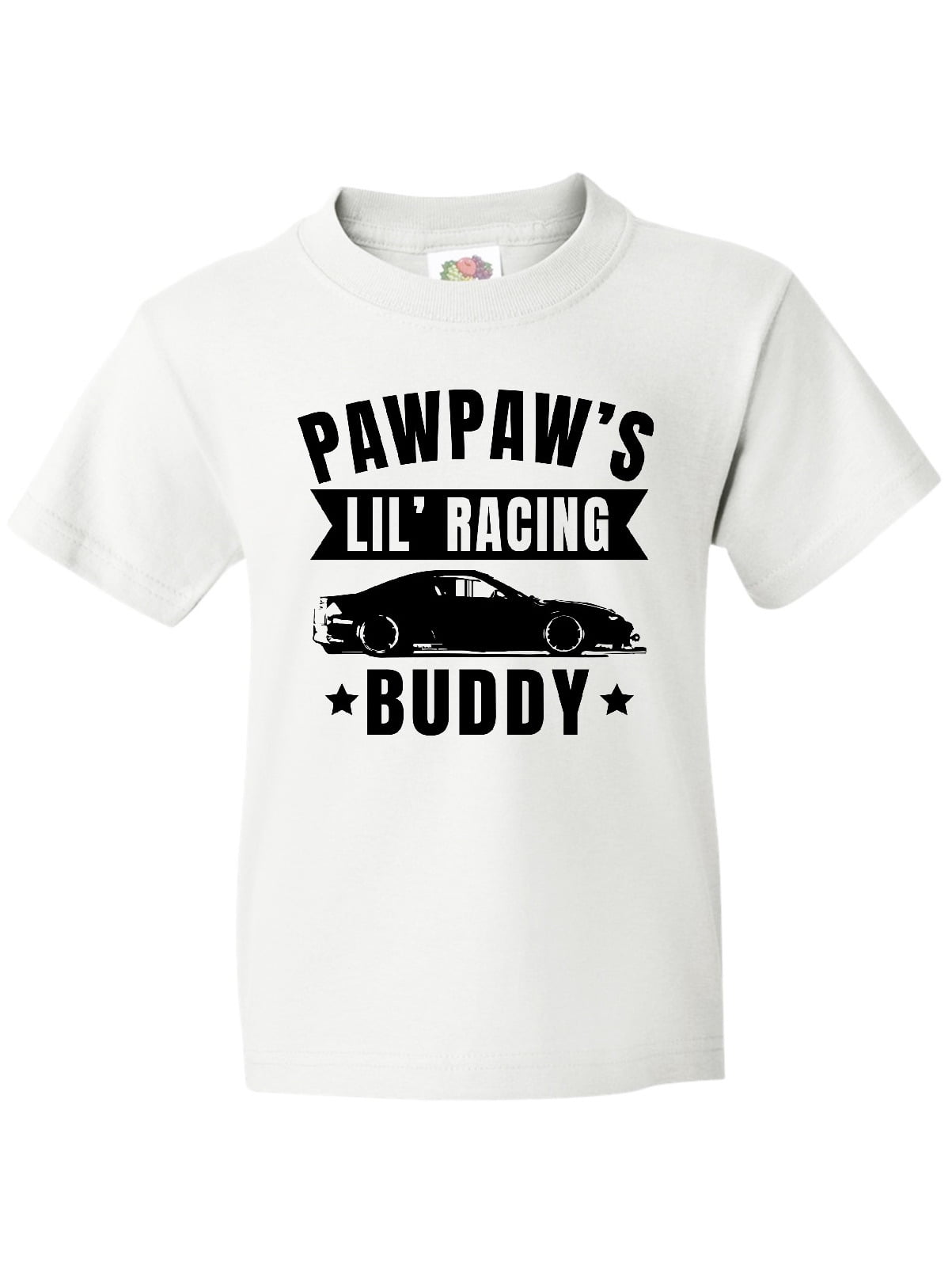 Inktastic Pawpaw's Lil' Racing Buddy with Car Silhouette Youth T-Shirt ...