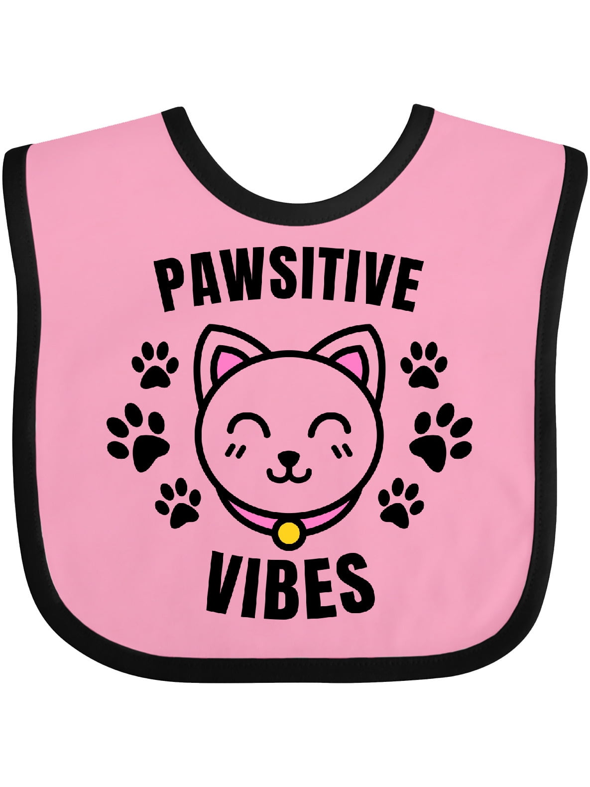 Inktastic Pawsitive Vibes with Pawprints and Cat Face Cat Pun Boys or ...