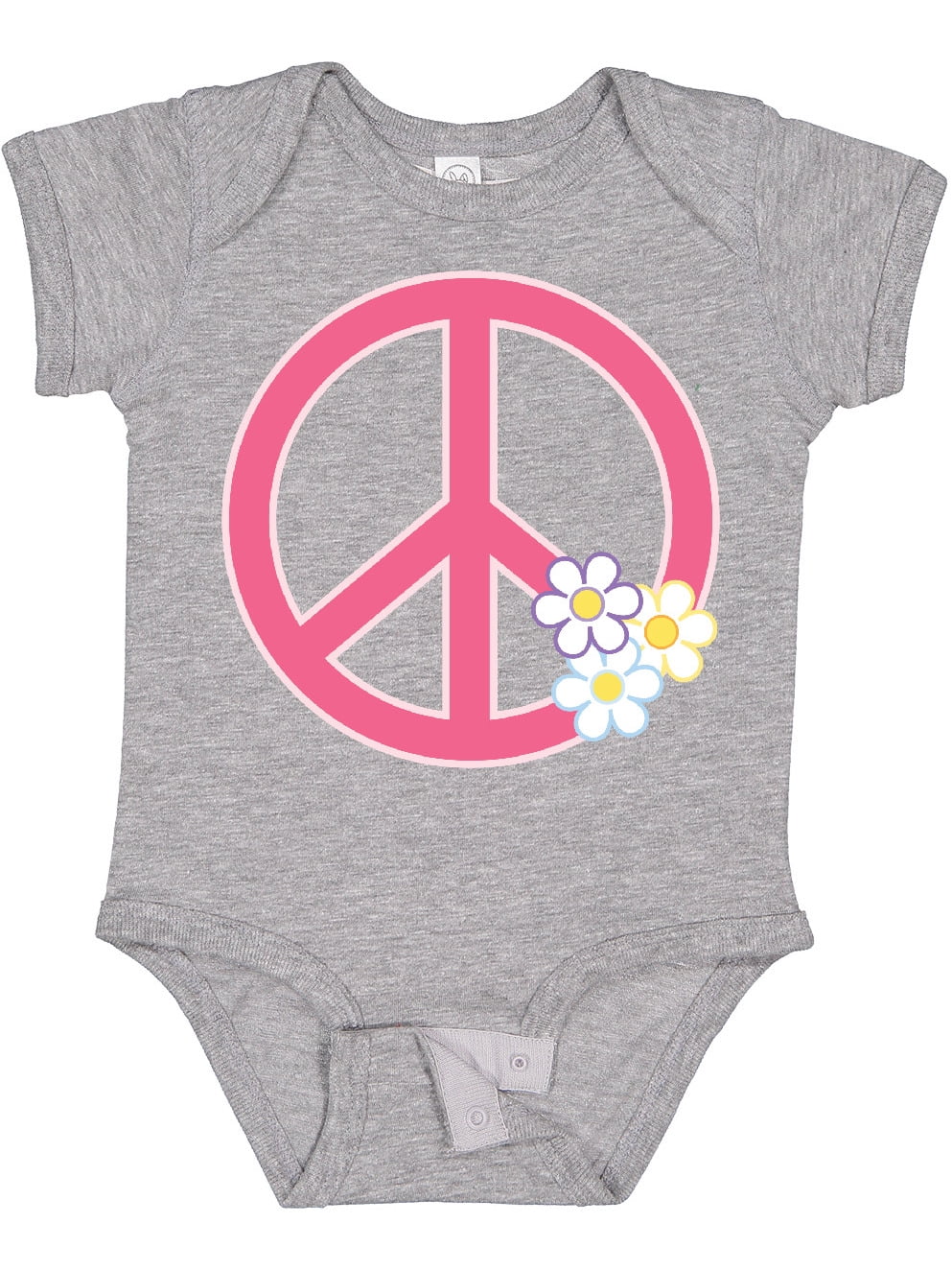 Inktastic Peace Sign Cute Daisy Flowers Girls Baby Bodysuit - Walmart.com