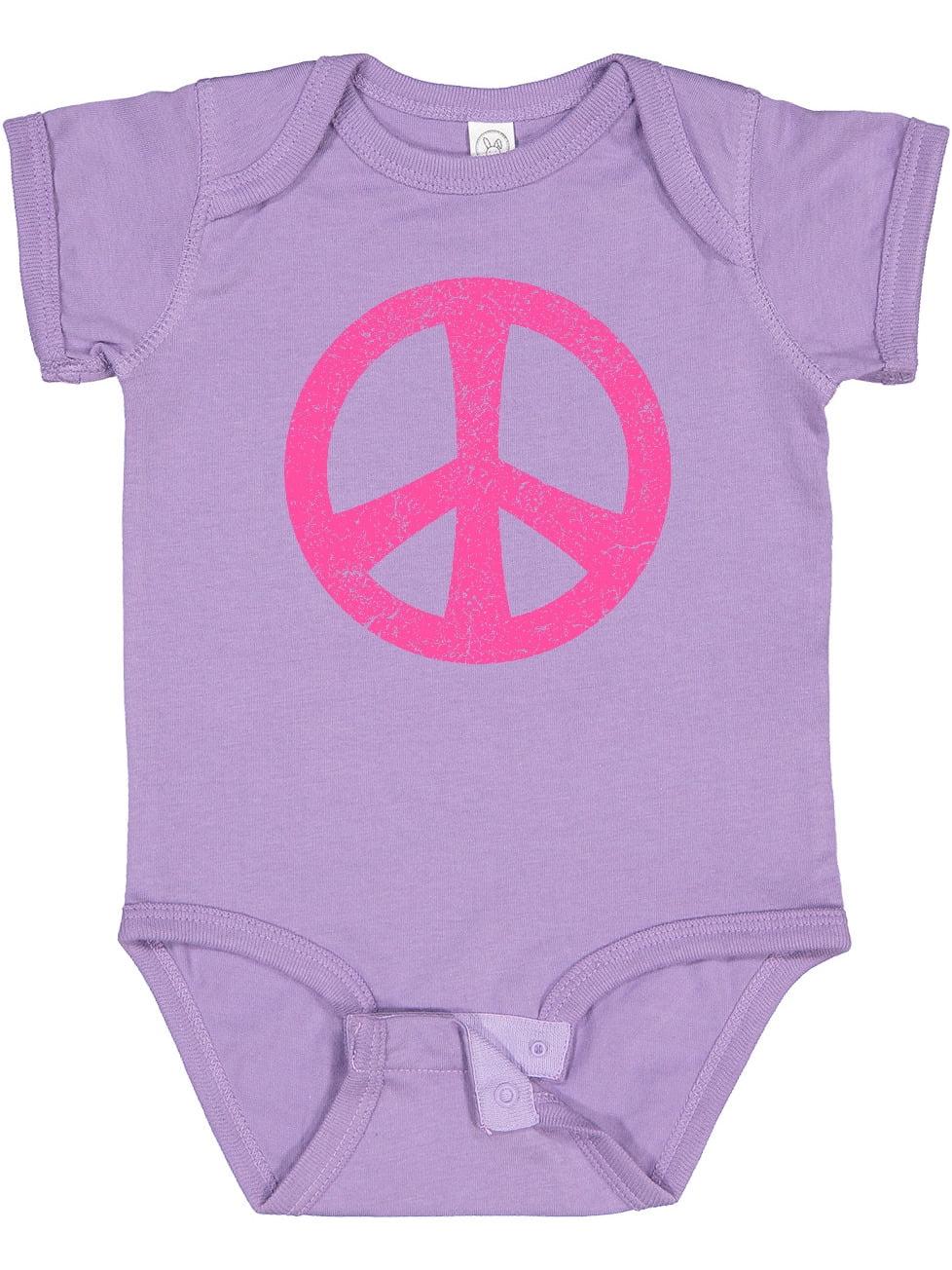 Inktastic Peace Sign Pink Retro Girls Baby Bodysuit - Walmart.com