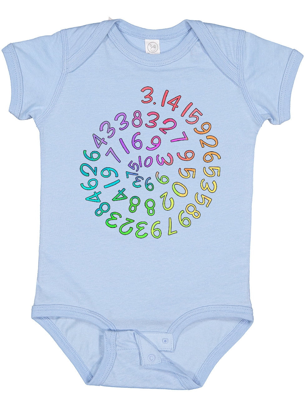 Inktastic Pi Day Pi Numerals in Rainbow Spiral Boys or Girls Baby ...