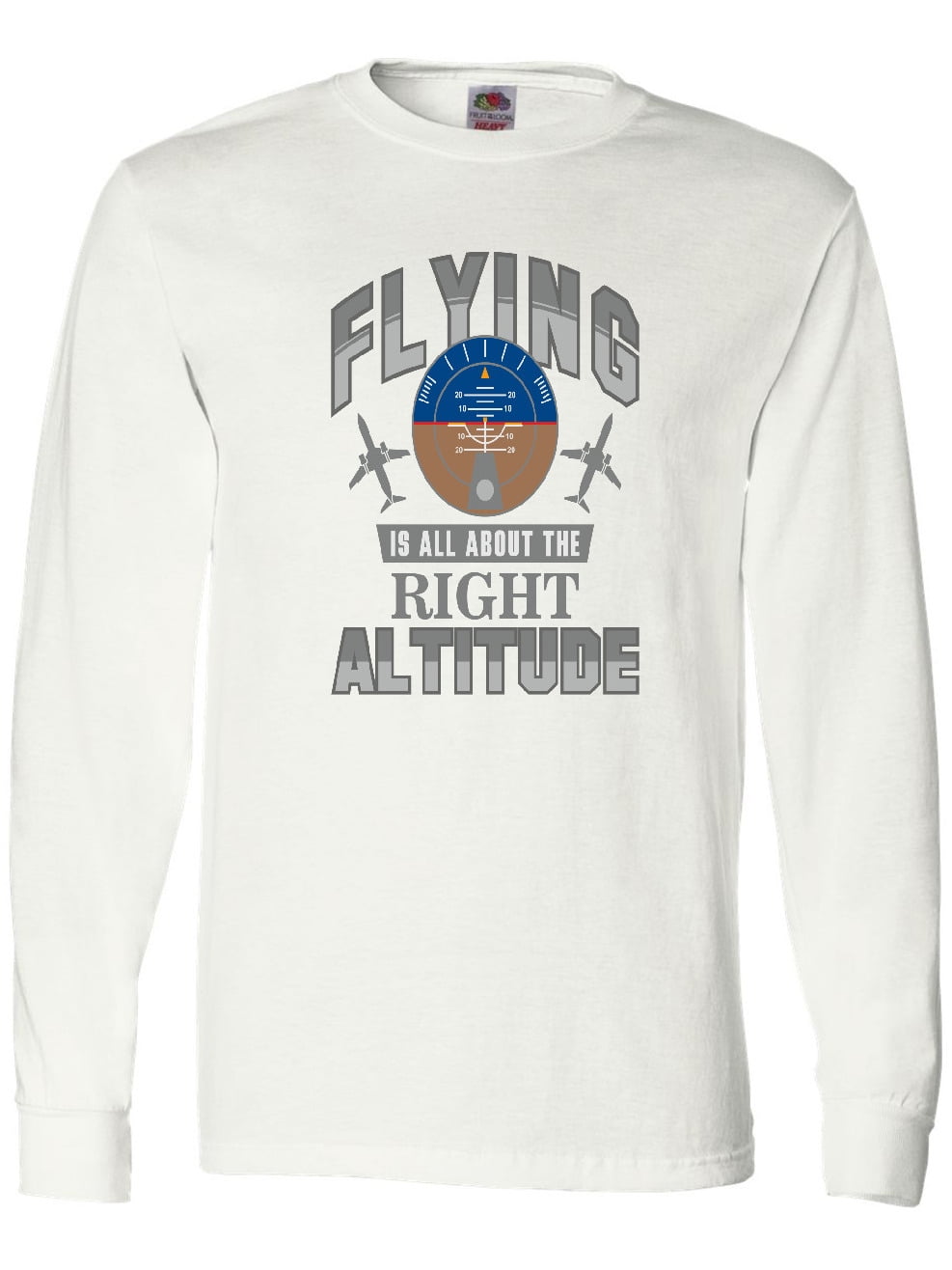 Inktastic Pilot Flying About Right Altitude Long Sleeve T-Shirt ...