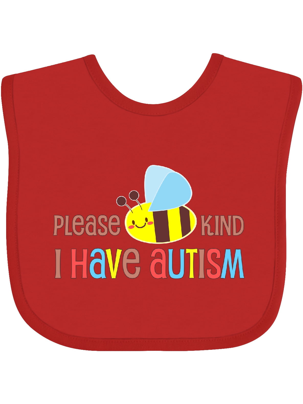 Inktastic Please Bee Kind, I Have Autism Boys or Girls Baby Bib ...