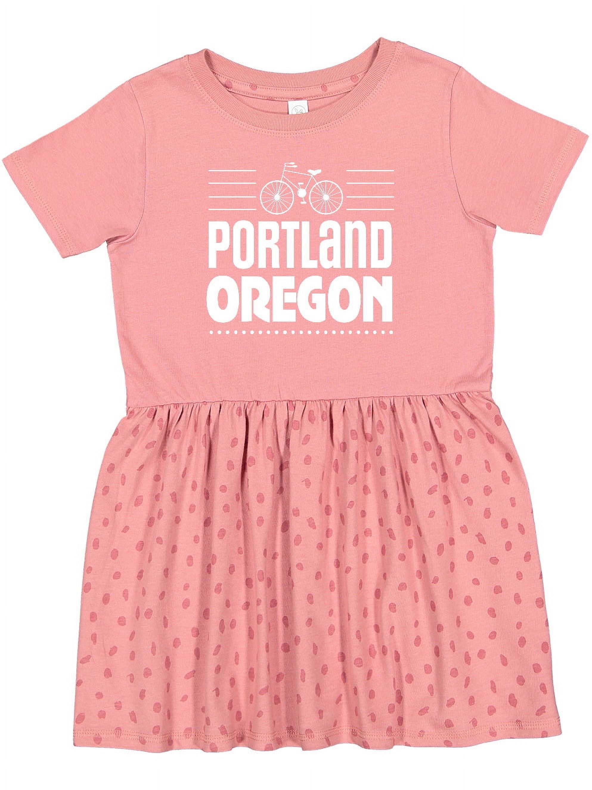 Inktastic Portland Oregon Biking Girls Toddler Dress - Walmart.com