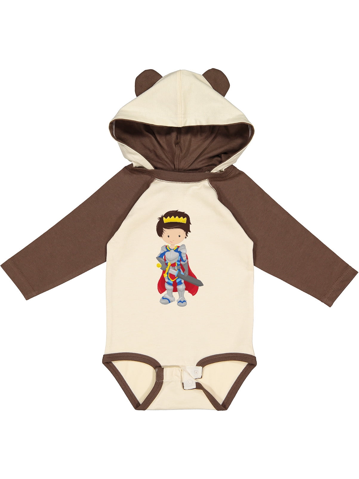 Inktastic Prince, King, Knight, Sword, Crown, Brown Hair Boys Long ...