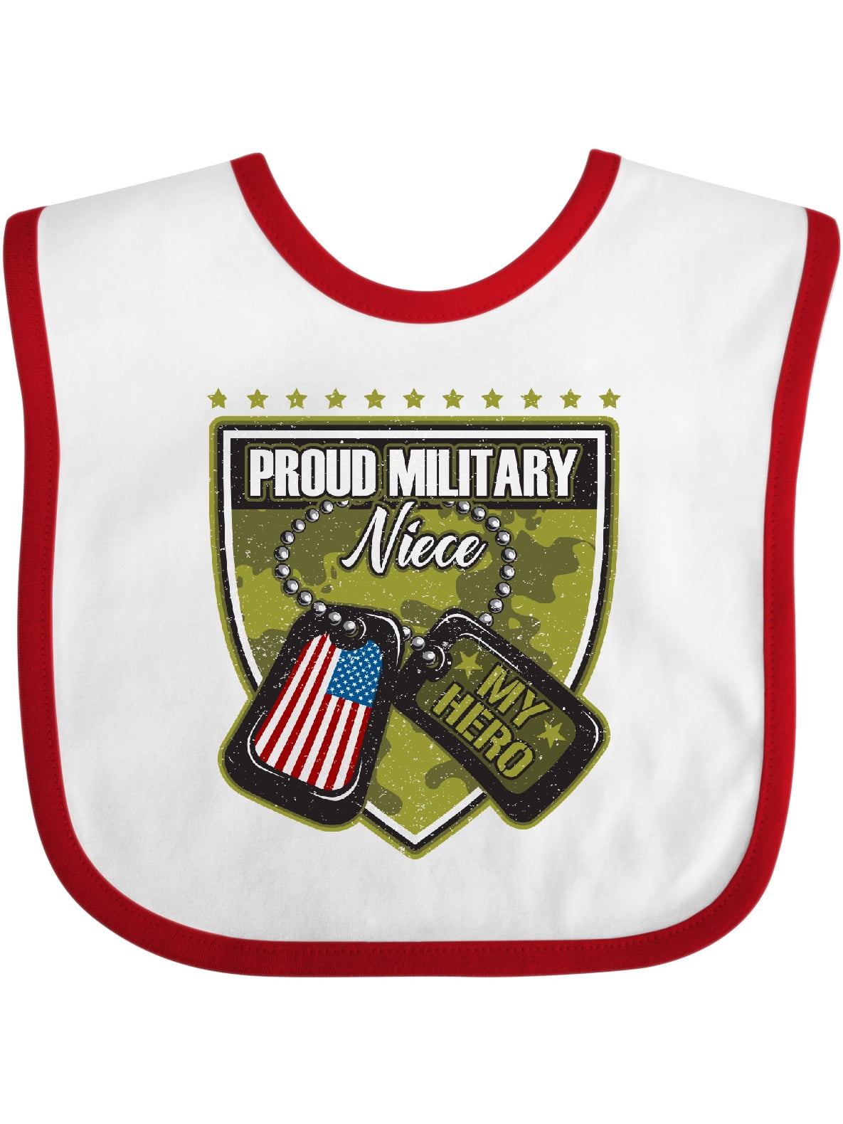 Inktastic Proud Military Niece Gift Girls Baby Bib - Walmart.com