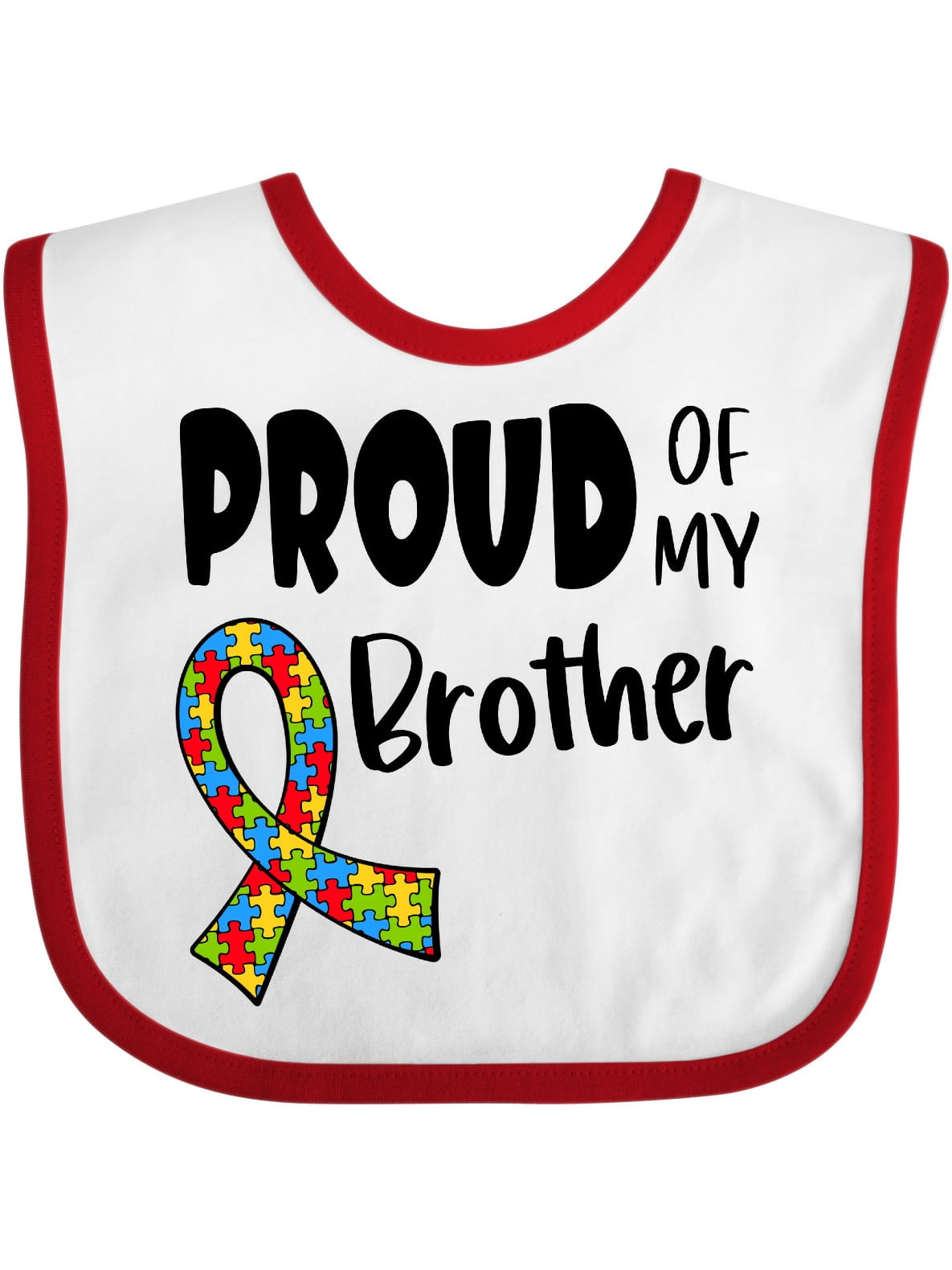 Inktastic Proud of My Brother Autism Awareness Puzzle Piece Ribbon Boys ...