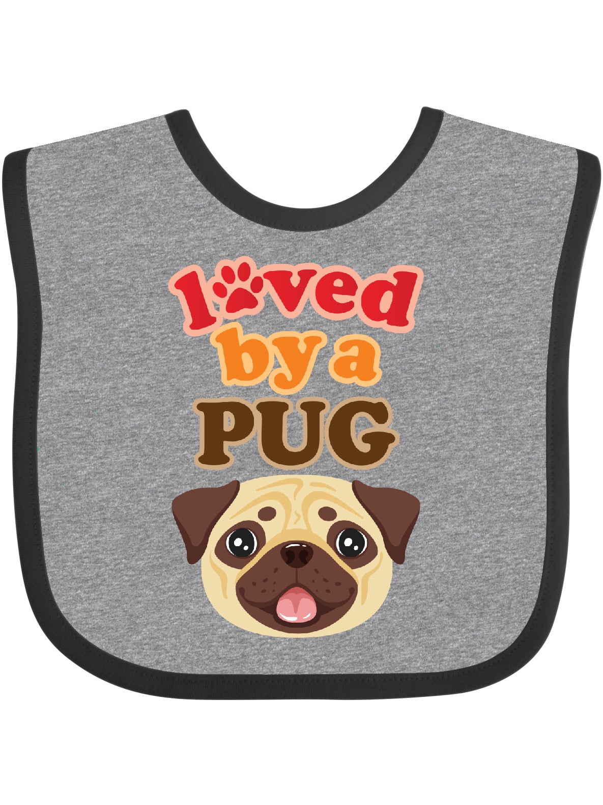 Inktastic Pug Dog Loved by a Pug Boys or Girls Baby Bib - Walmart.com