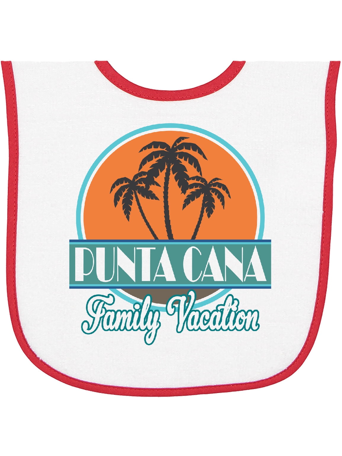 Inktastic Punta Cana Family Vacation Matching Baby Terry Cloth Bib ...