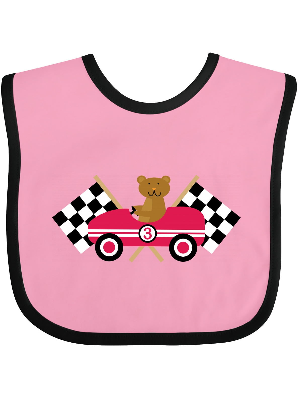 Inktastic Race Car Racing Bear Animal Boys or Girls Baby Bib - Walmart.com