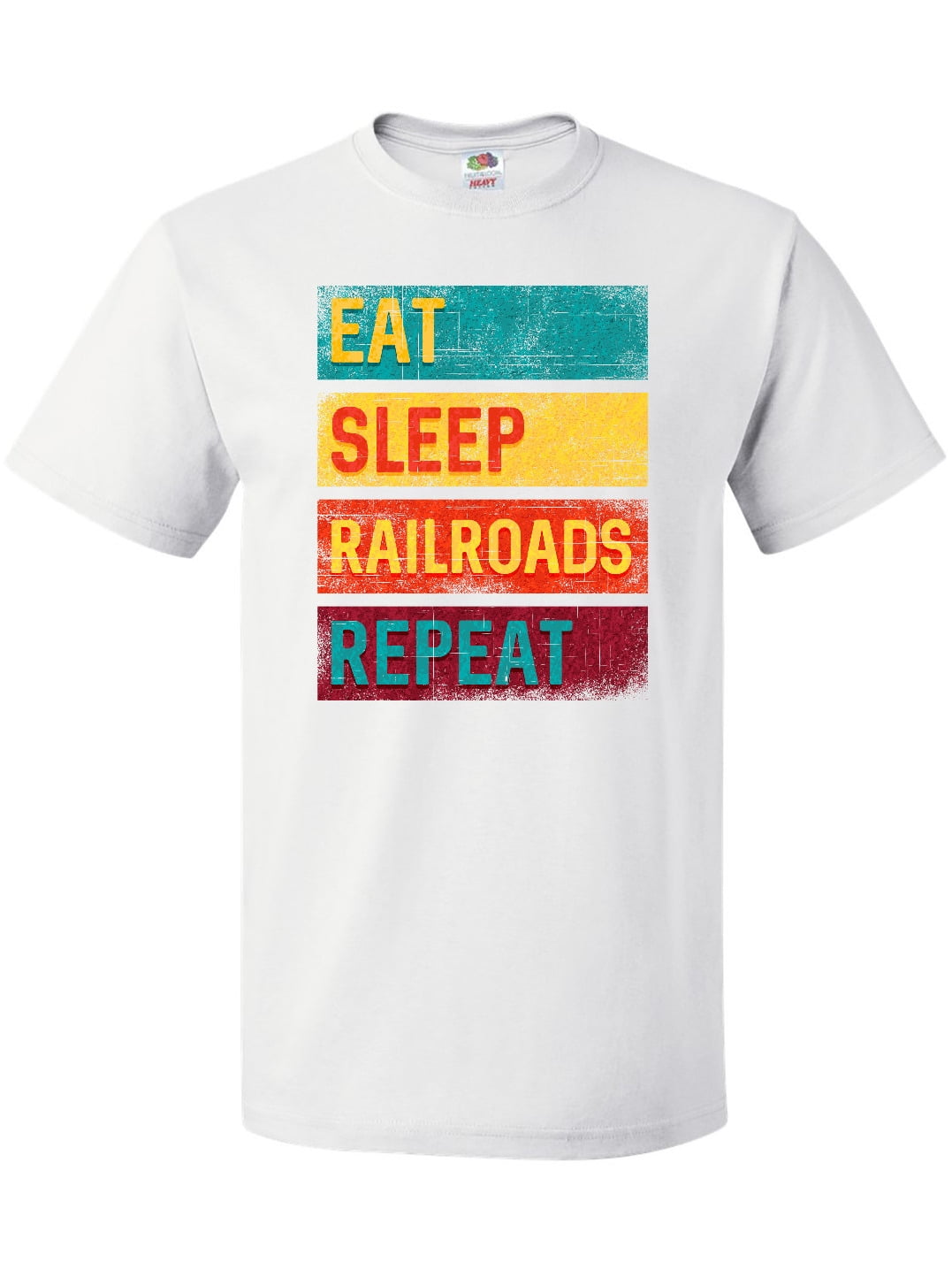 Inktastic Railroading Train Lover Eat Sleep Railroads Repeat T-Shirt ...