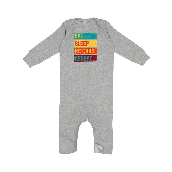 Inktastic Rc Racing Eat Sleep Rc Cars Repeat Baby Romper Coveralls ...