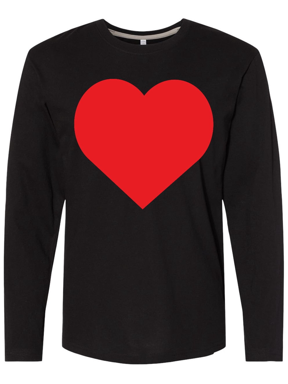Inktastic Red Heart Long Sleeve T-Shirt - Walmart.com