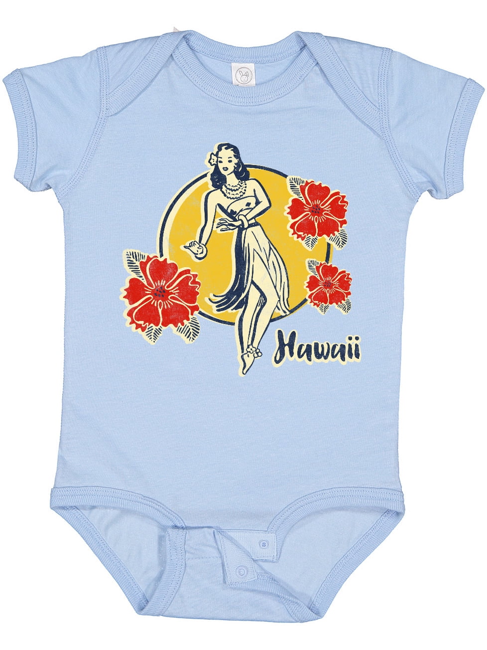 Inktastic Retro Hula Girl Girls Baby Bodysuit - Walmart.com