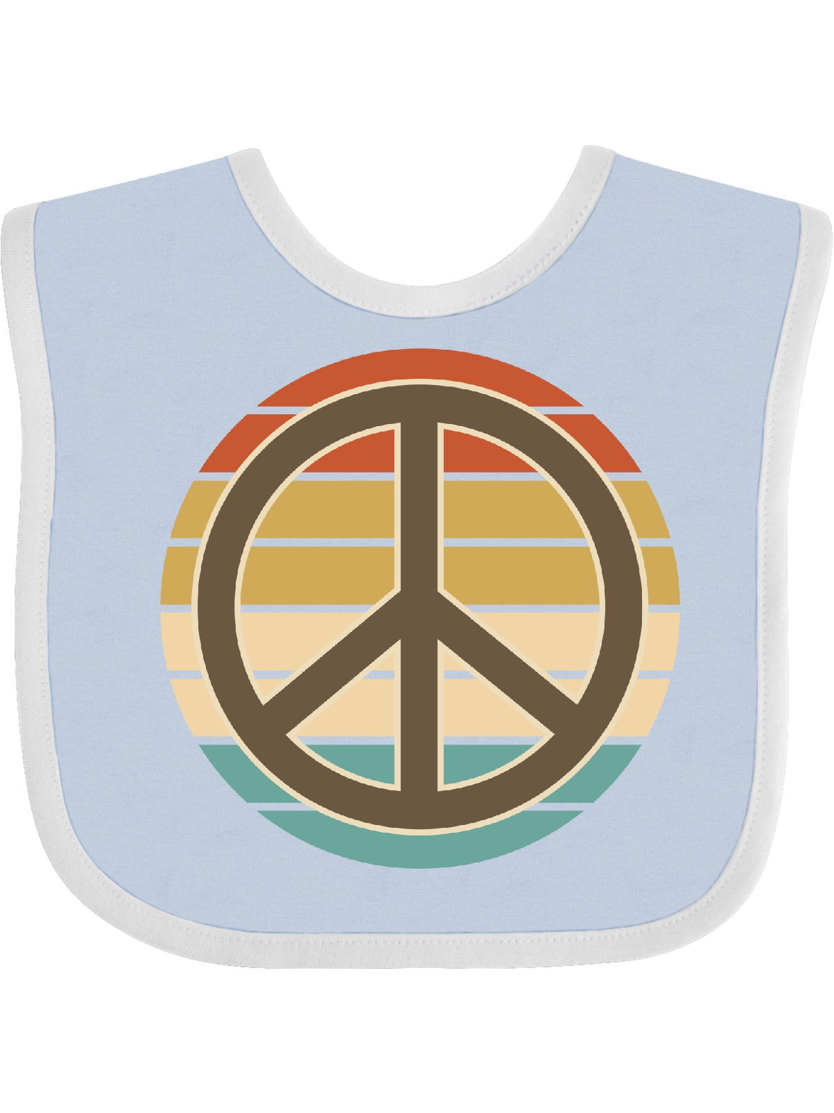 Inktastic Retro Peace Sign Sunset Boys or Girls Baby Bib - Walmart.com