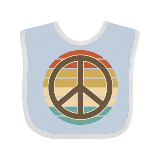 Inktastic Retro Peace Sign Sunset Boys or Girls Baby Bib - Walmart.com