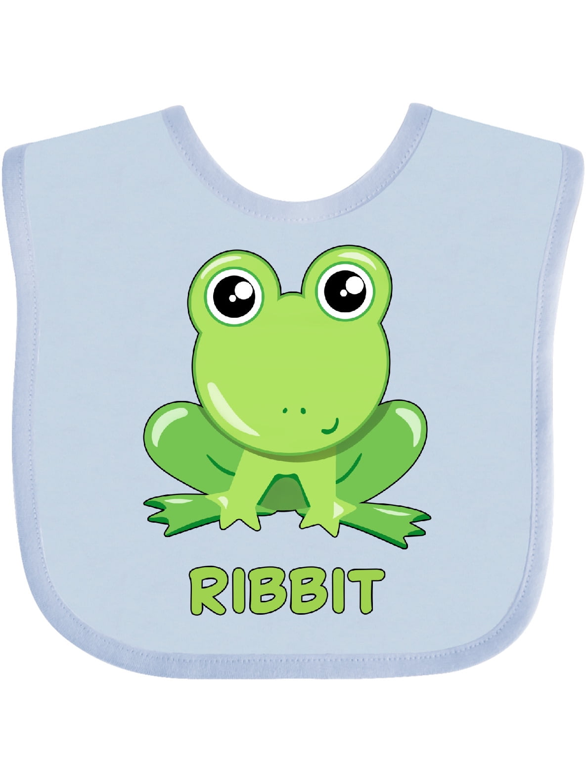 Inktastic Ribbit Cute Green Frog Boys or Girls Baby Bib - Walmart.com