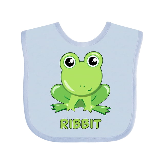 Inktastic Ribbit Cute Green Frog Boys or Girls Baby Bib - Walmart.com