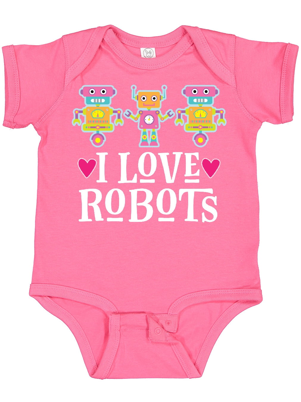 Inktastic Robotics I Love Robots Girls Baby Bodysuit - Walmart.com