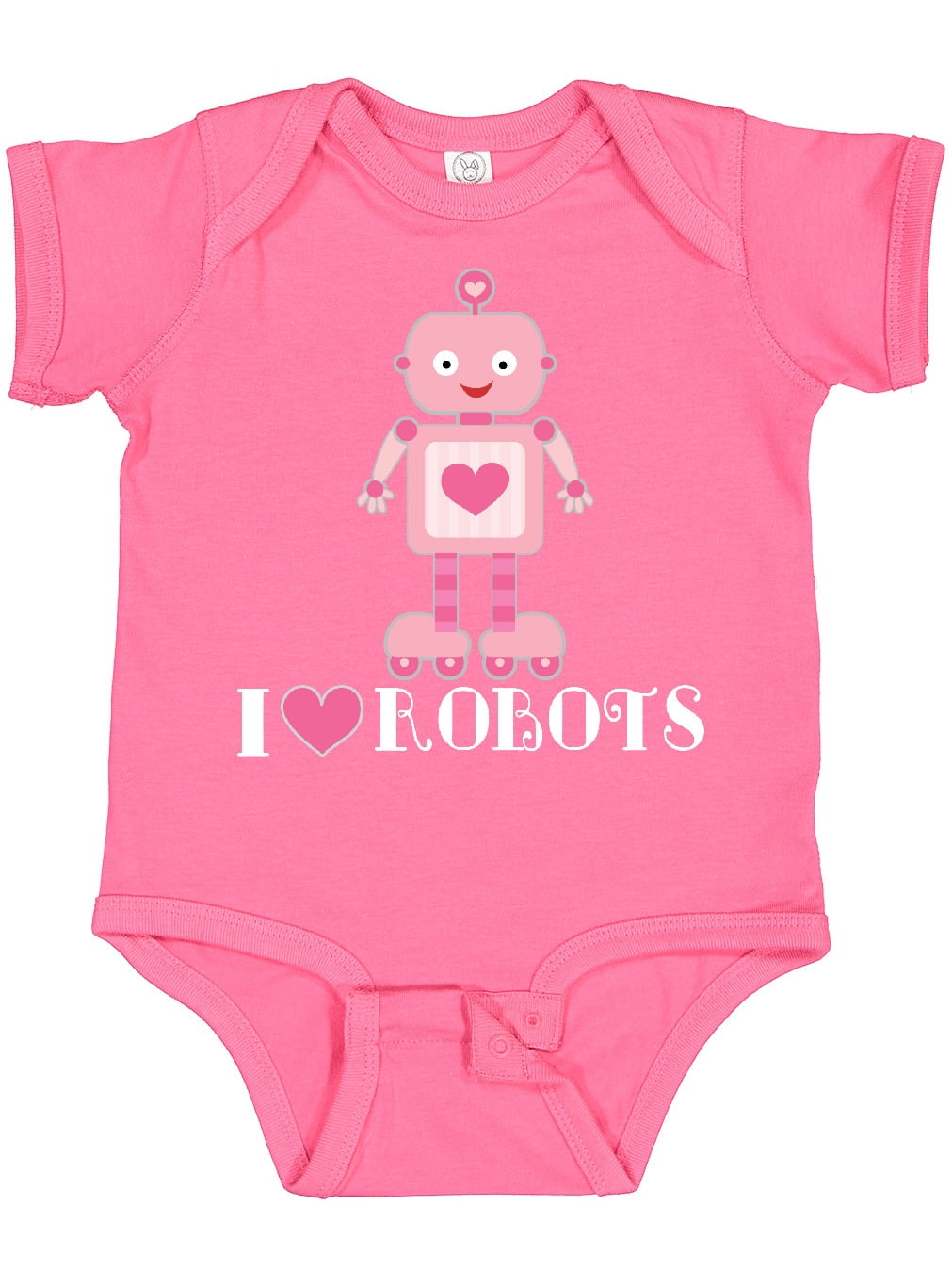 Inktastic Robotics I Love Robots Girls Girls Baby Bodysuit - Walmart.com