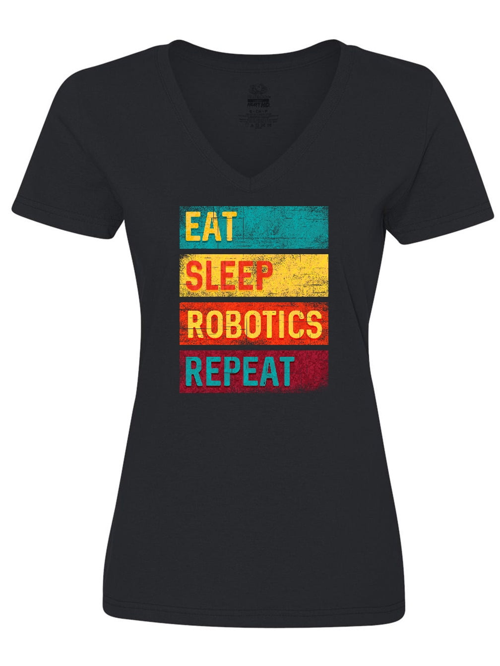 Inktastic Robotics Team Eat Sleep Robotics Repeat Women's V-Neck T ...