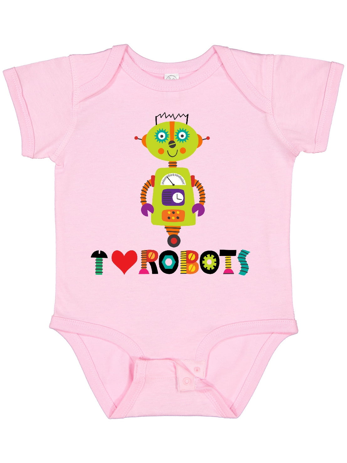 Inktastic Robotics Team I Love Robots Boys or Girls Baby Bodysuit ...