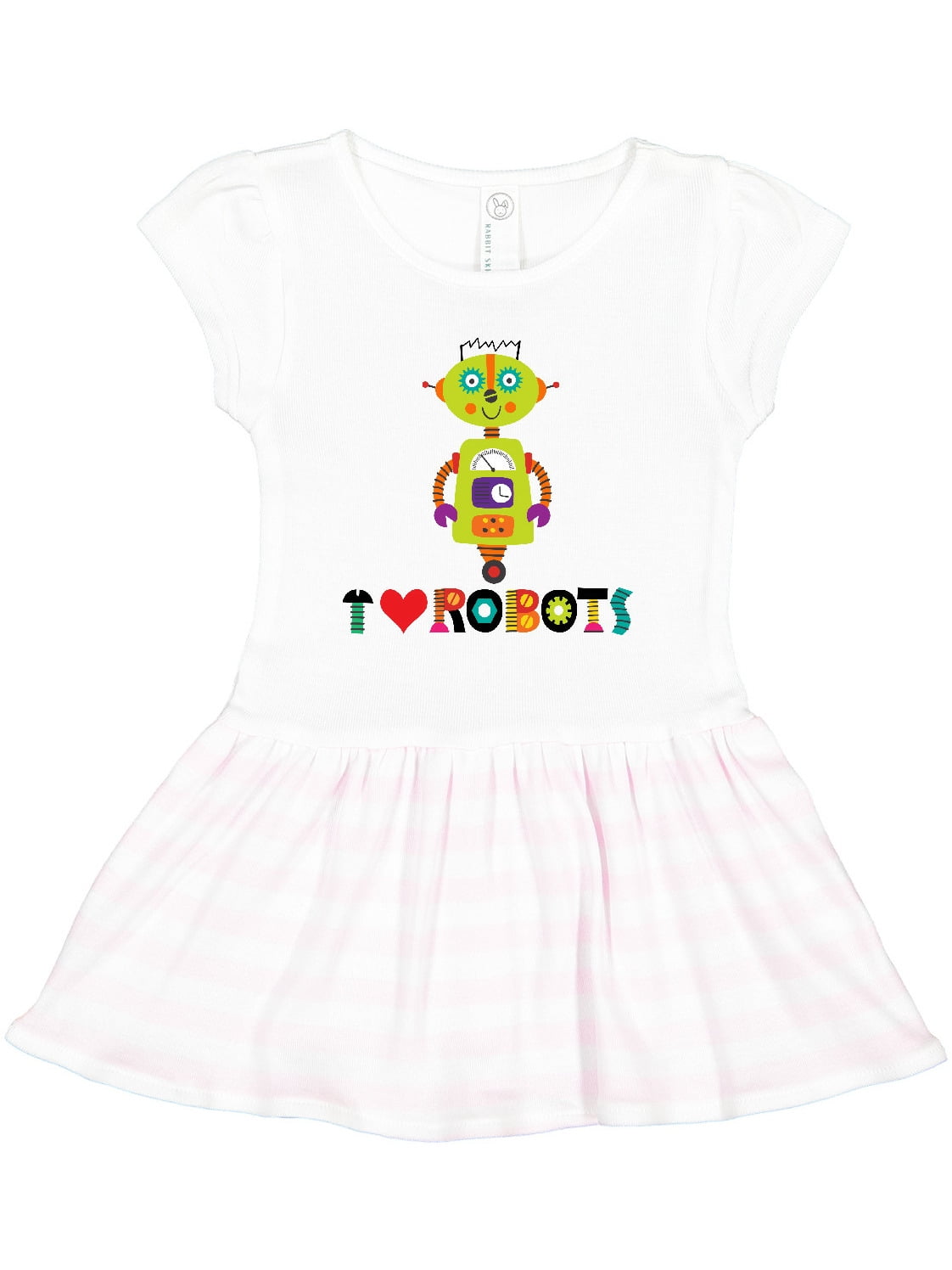 Inktastic Robotics Team I Love Robots Girls Toddler Dress - Walmart.com
