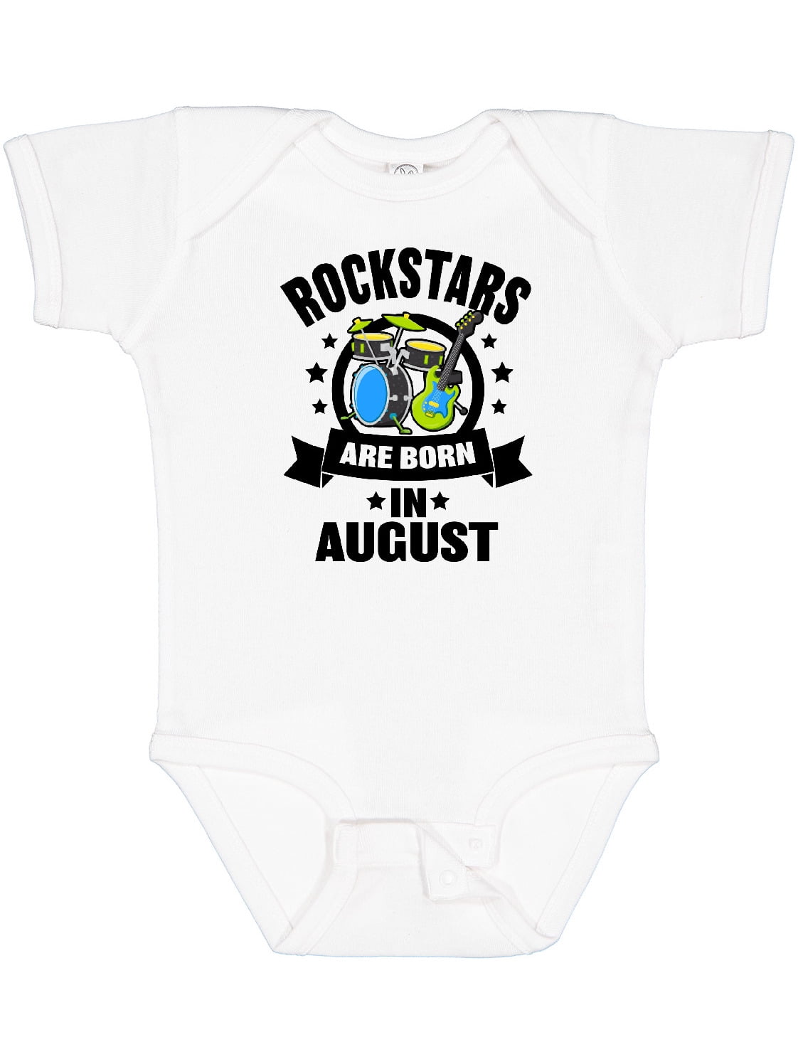 Inktastic Rockstars Are Born in August Birthday Boys or Girls Baby ...