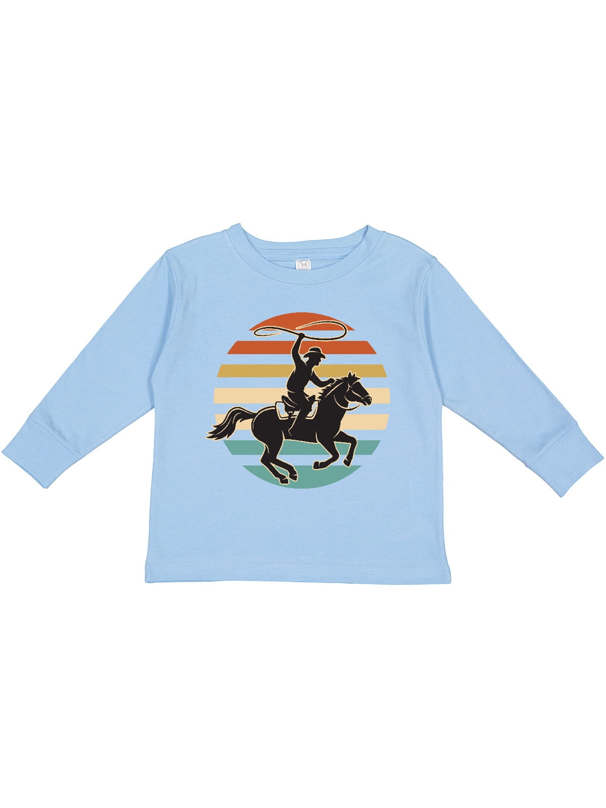Inktastic Rodeo Team Roping Cowboy Boys or Girls Long Sleeve Toddler T ...