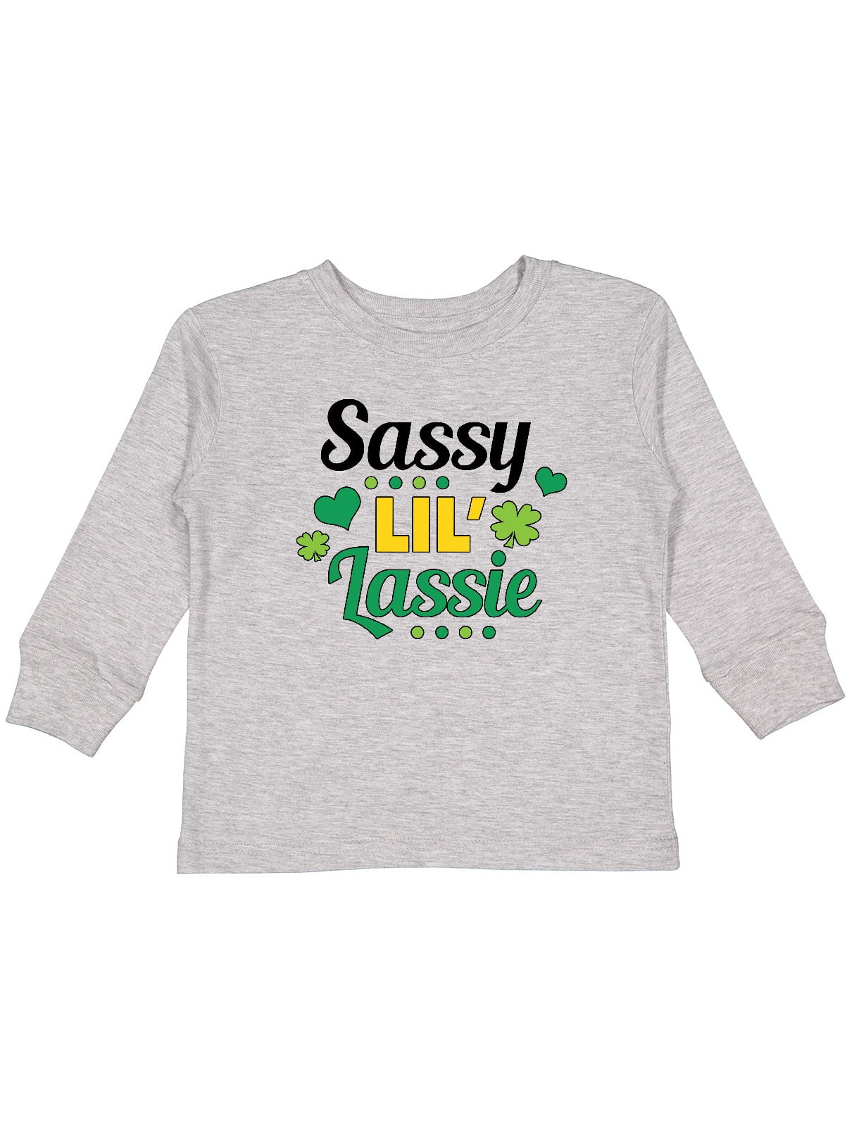 Inktastic Saint Patrick's Day Sassy Lil' Lassie with Shamrocks Girls ...