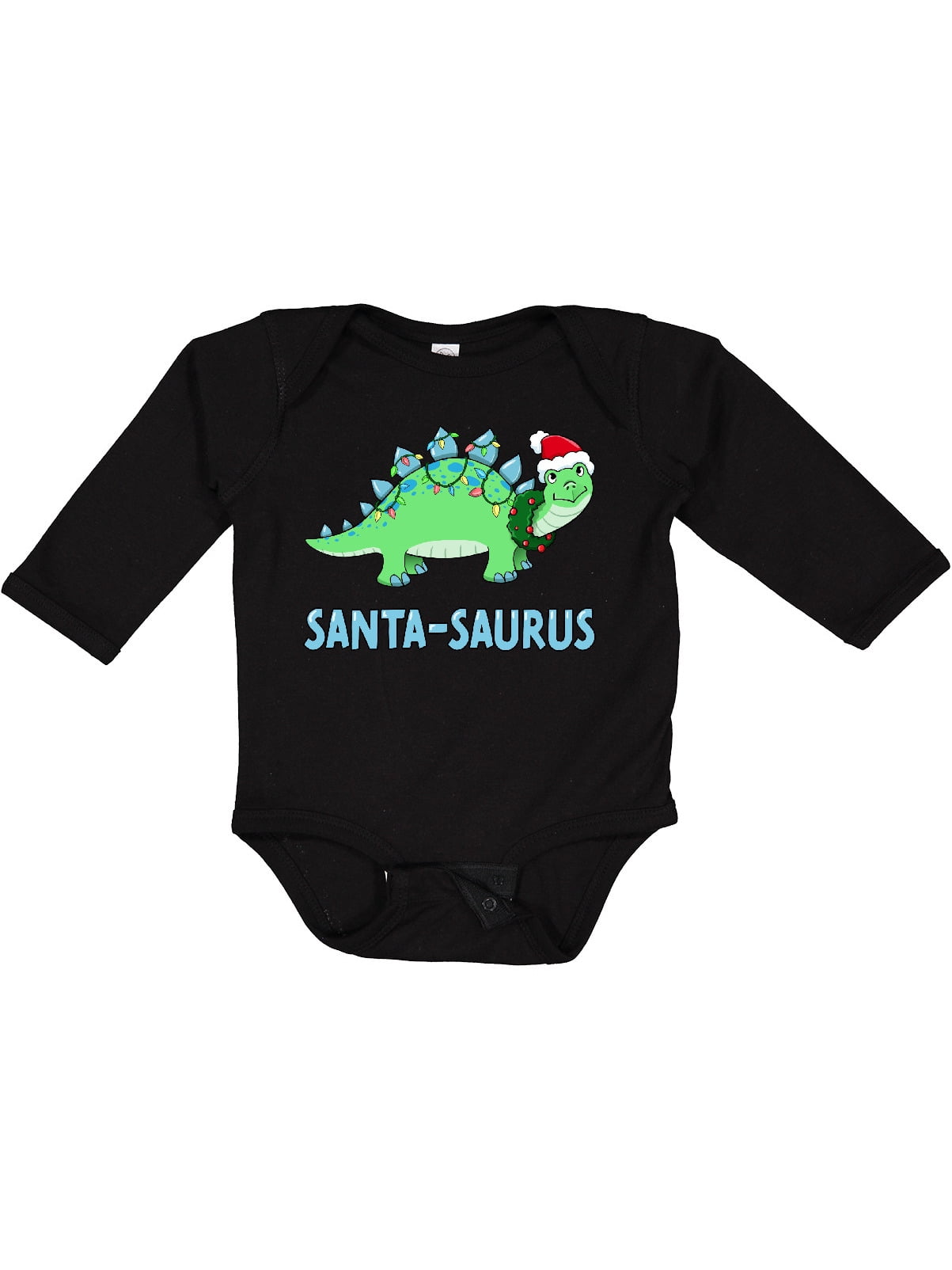 Inktastic Santa-saurus Christmas Dinosaur with Hat Lights and Wreath ...