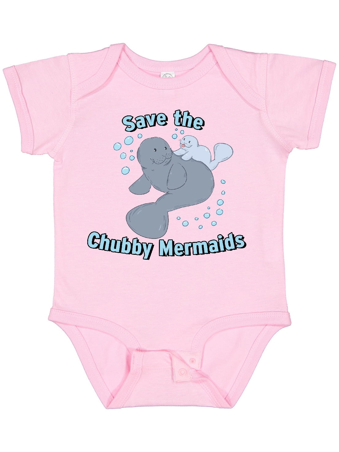 Inktastic Save the Chubby Mermaids with Cute Manatees Boys or Girls ...