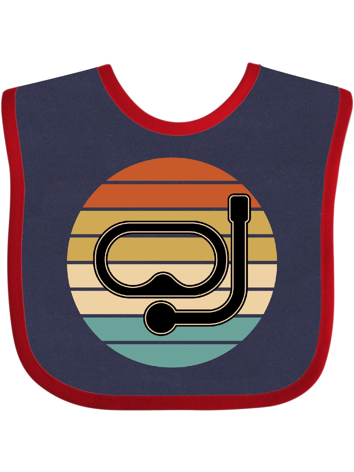 Inktastic Scuba Diver Retro Sunset Diving Boys or Girls Baby Bib ...