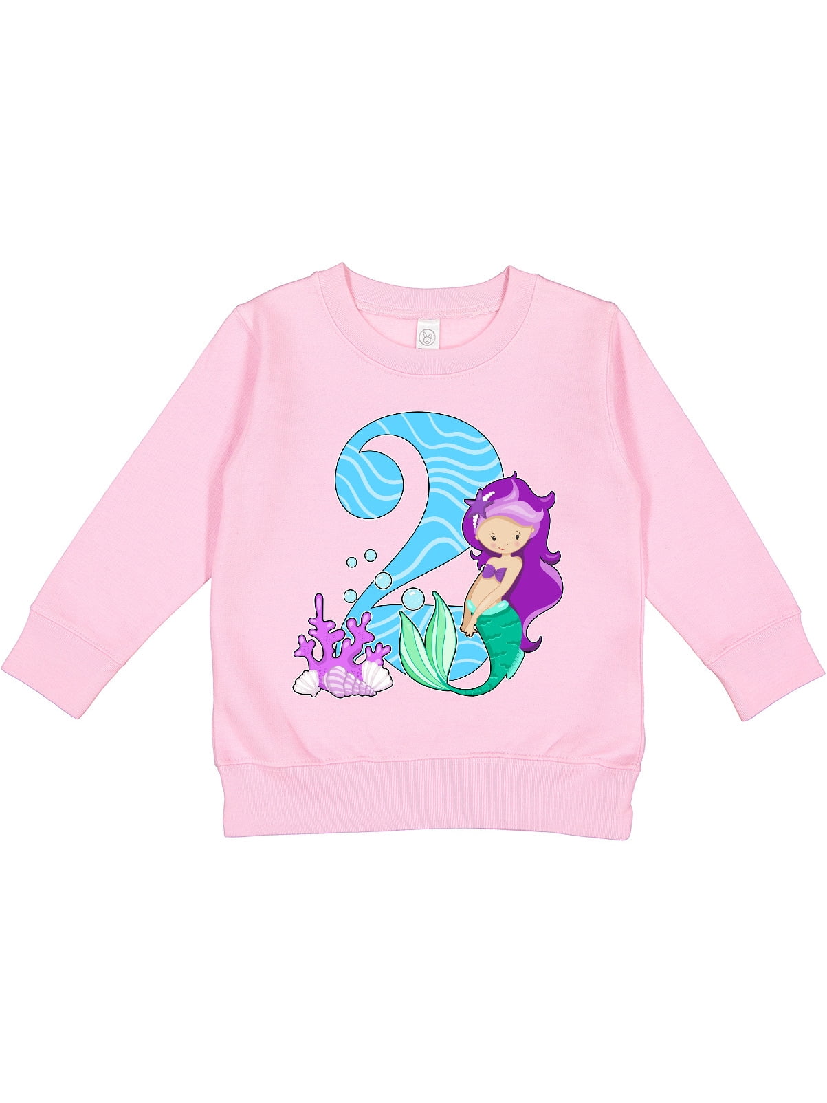 Inktastic Second Birthday Mermaid Toddler Sweatshirt - Walmart.com