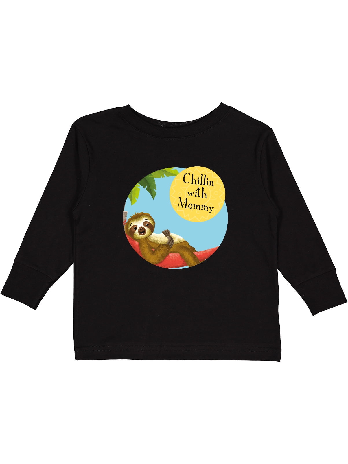 Inktastic Sedrick Sloth Chillin with Mommy Cute Girls Long Sleeve ...