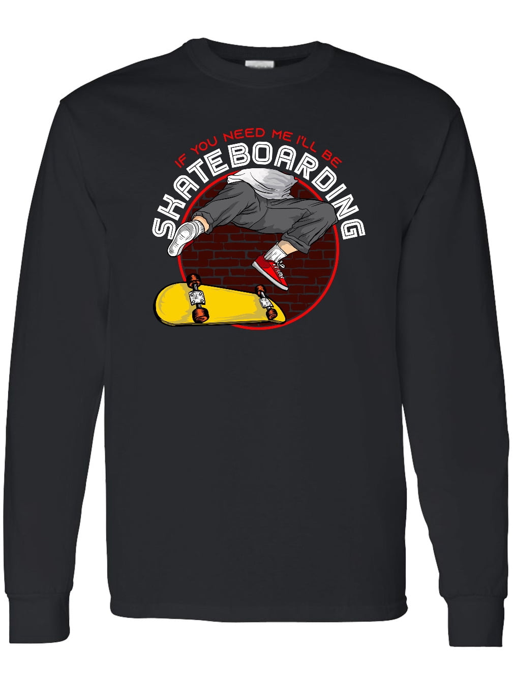 Inktastic Skateboarding for Skater Long Sleeve T-Shirt - Walmart.com