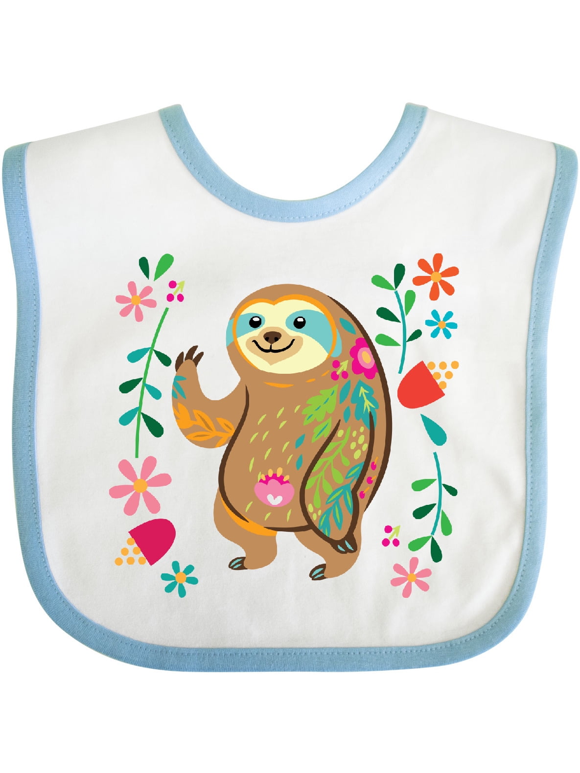 Inktastic Sloth Cute for Girls Girls Baby Bib - Walmart.com