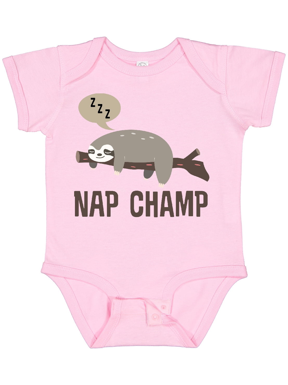 Inktastic Sloth Nap Champ New Baby Boys or Girls Baby Bodysuit ...