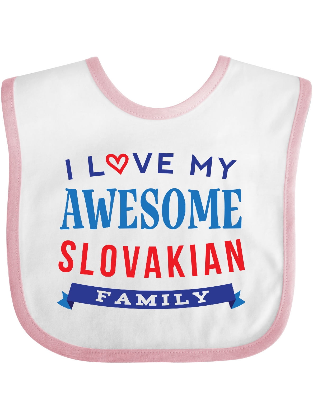 Inktastic Slovakia Awesome Slovakian Family Boys or Girls Baby Bib ...