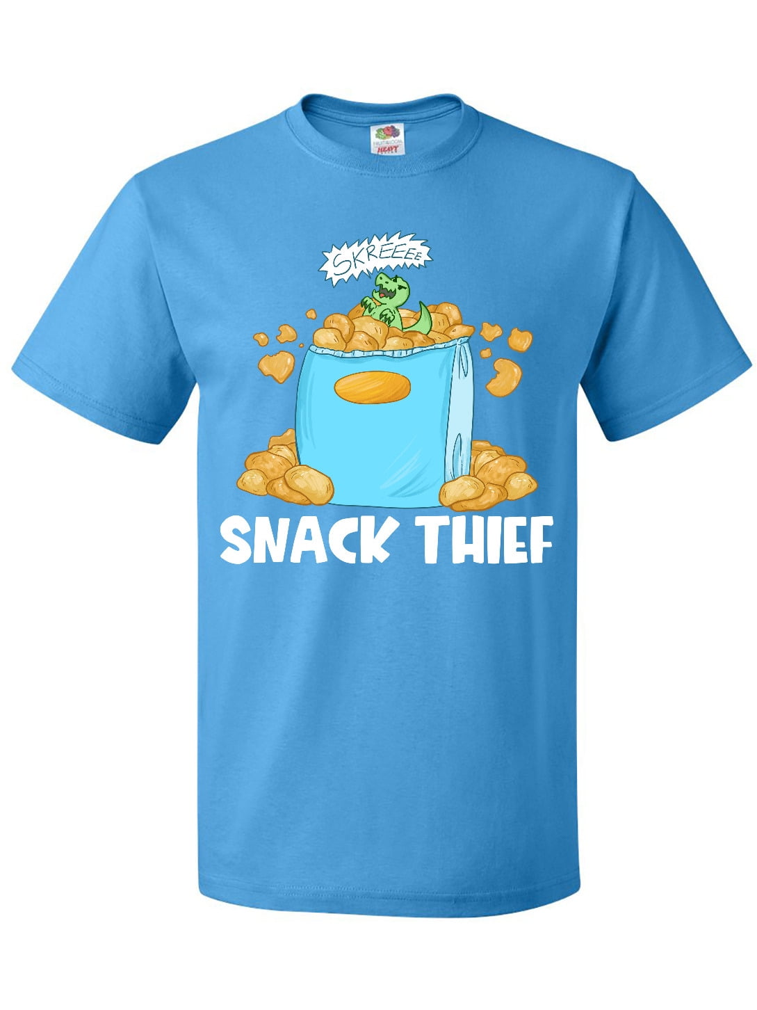Inktastic Snack Thief Little Dinosaur in Bag of Chips T-Shirt - Walmart.com