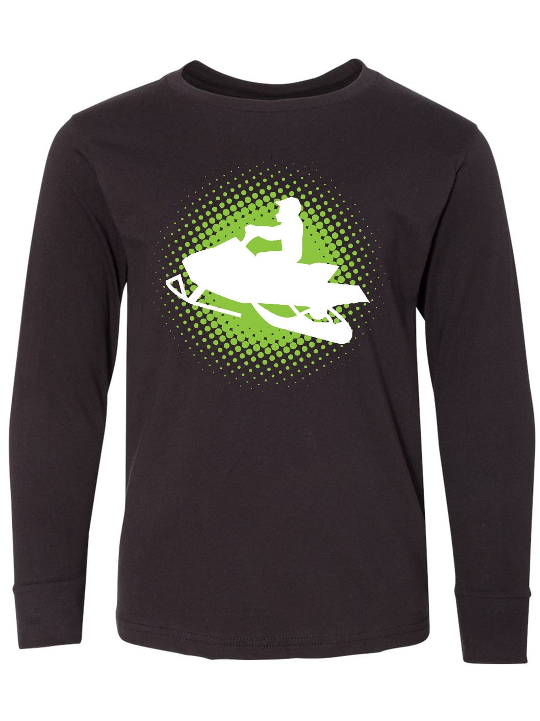 Inktastic Snowmobile Sports Snowmobiling Long Sleeve Youth T-Shirt ...
