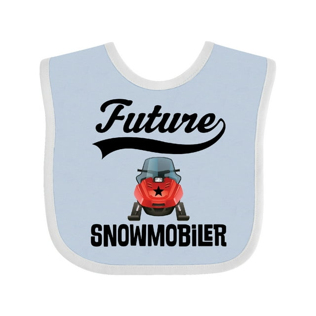 Inktastic Snowmobiling Future Snowmobiler Boys or Girls Baby Bib ...