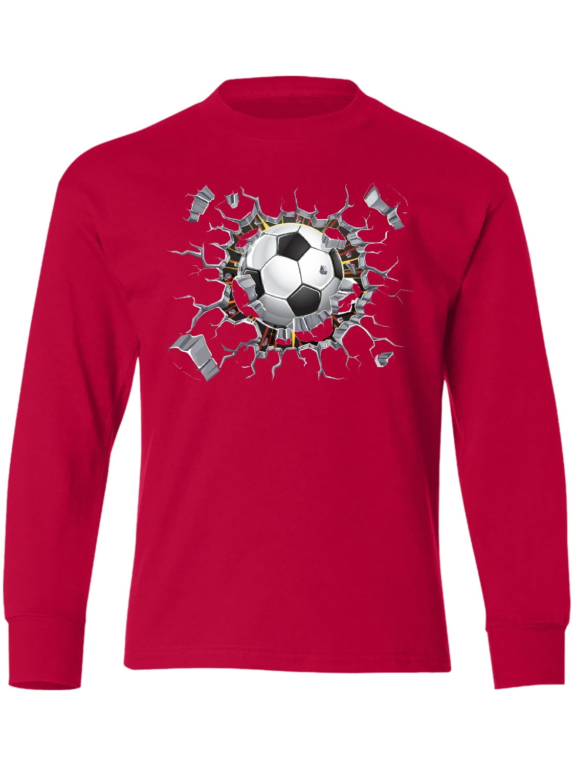 Inktastic Soccer Breakthrough Long Sleeve Youth T-Shirt - Walmart.com